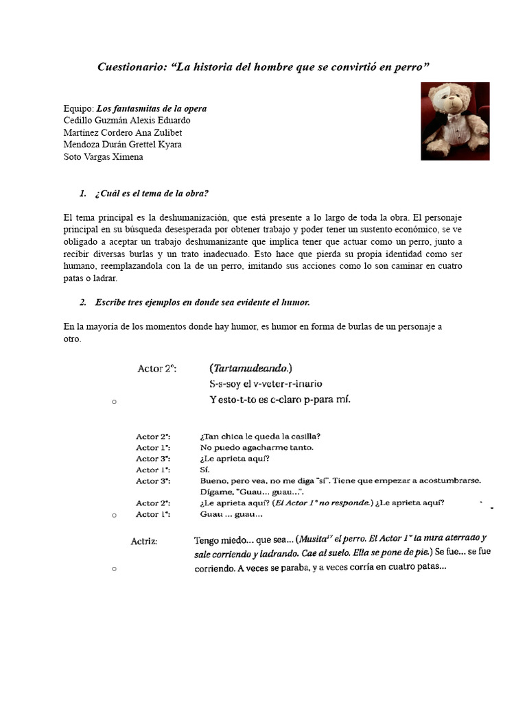 La Historia Del Hombre Que Se Convirtió en Perro | PDF
