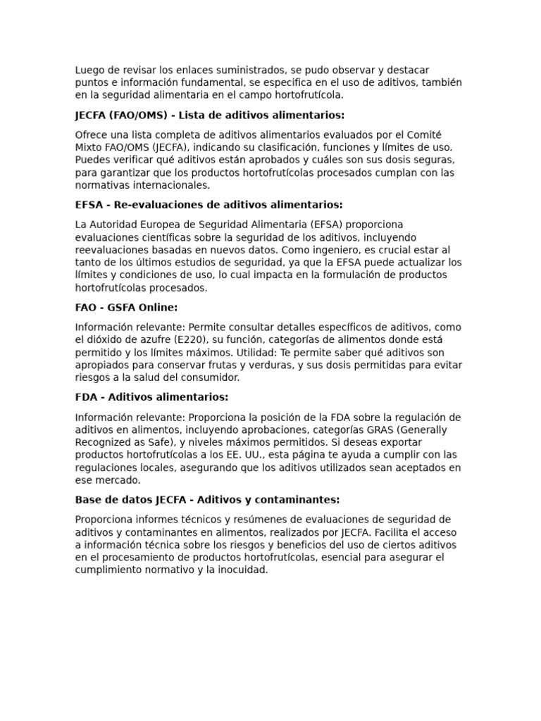 Taller Formulario-Aditivos | PDF