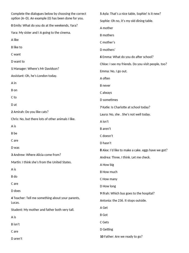 Placement Test | PDF