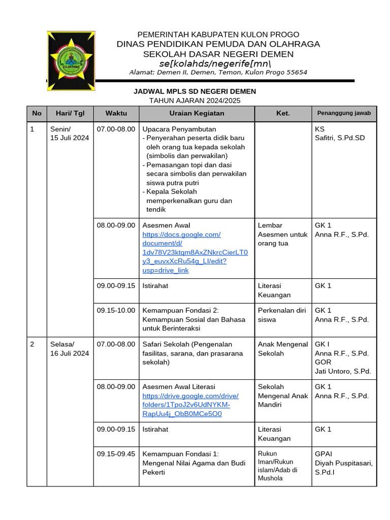 Jadwal Mpls SDN Demen 2425 | PDF