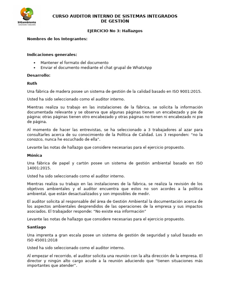 Actividad - Notas de Hallazgo | PDF