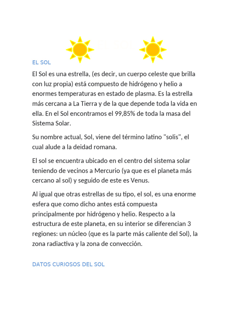 El Sol | PDF