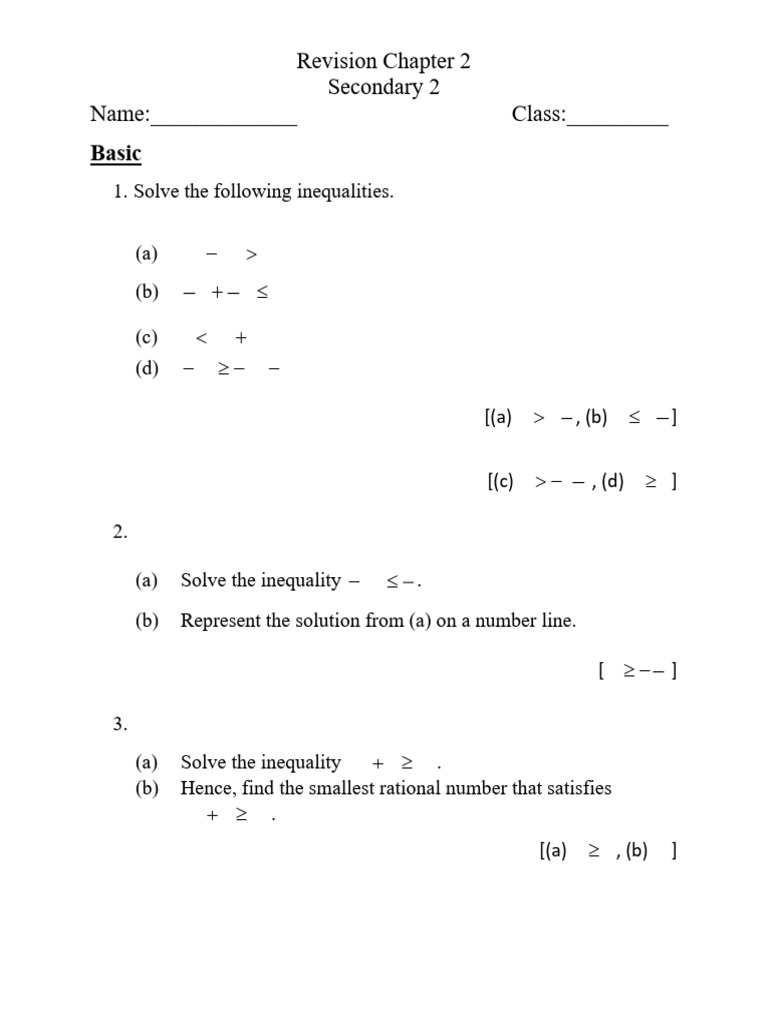 Revision Chapter 2 | PDF
