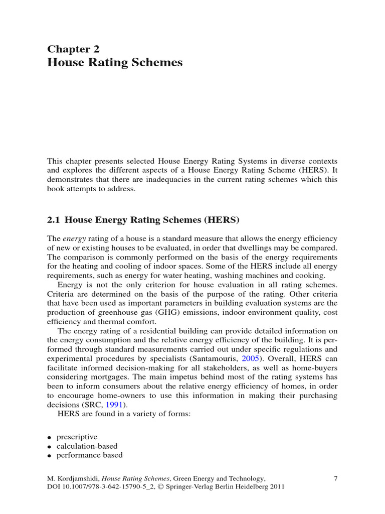 House Rating Schemes | PDF