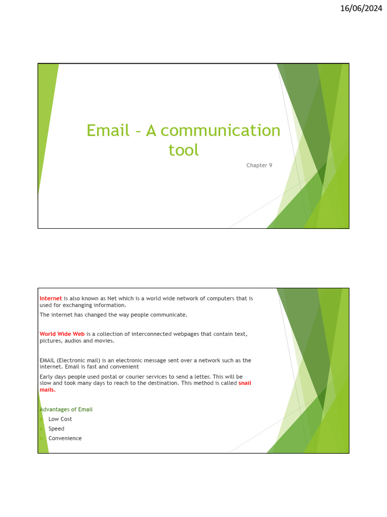 Email - Communication Tool | PDF