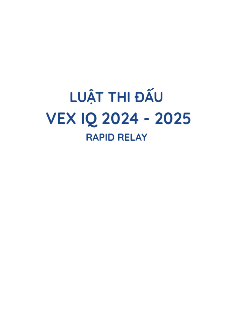 Vex Iq Rules - Rapid Relay | PDF