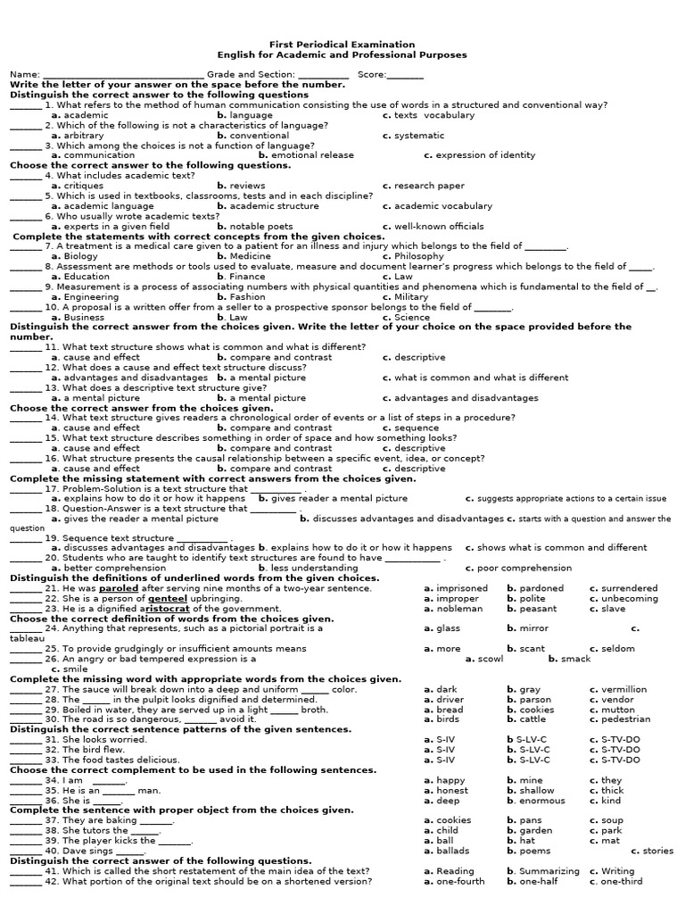 First Quarter Exam EAPP | PDF