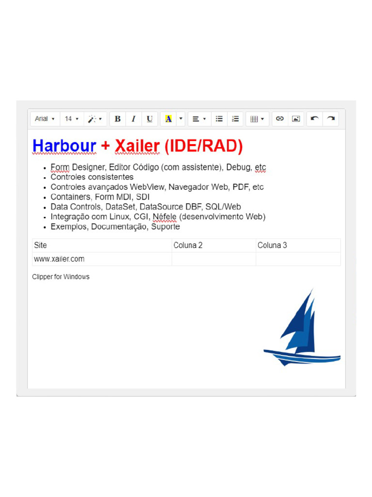 Harbour Xailer Editor HTML | PDF