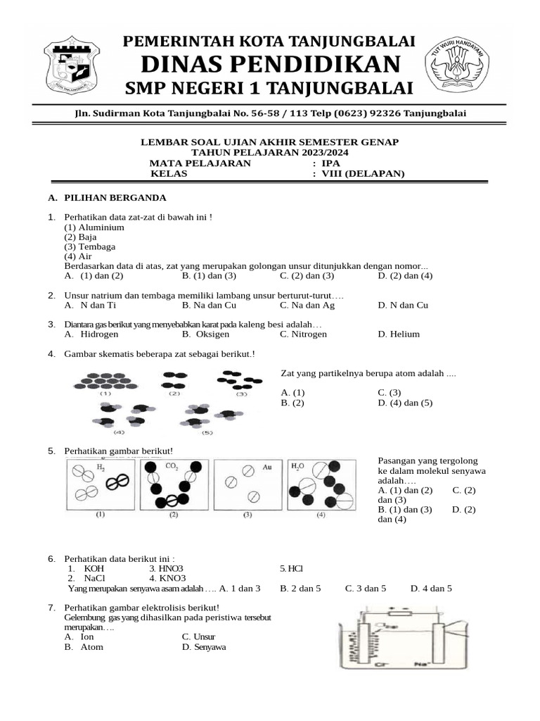 Soal Uas Genap Ipa 8 T.P 2023-2024 | PDF