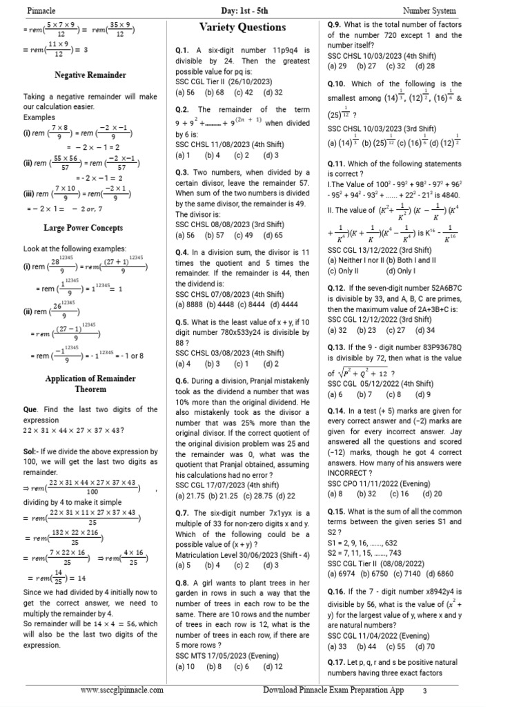 Variety Questions: Rem Rem | PDF