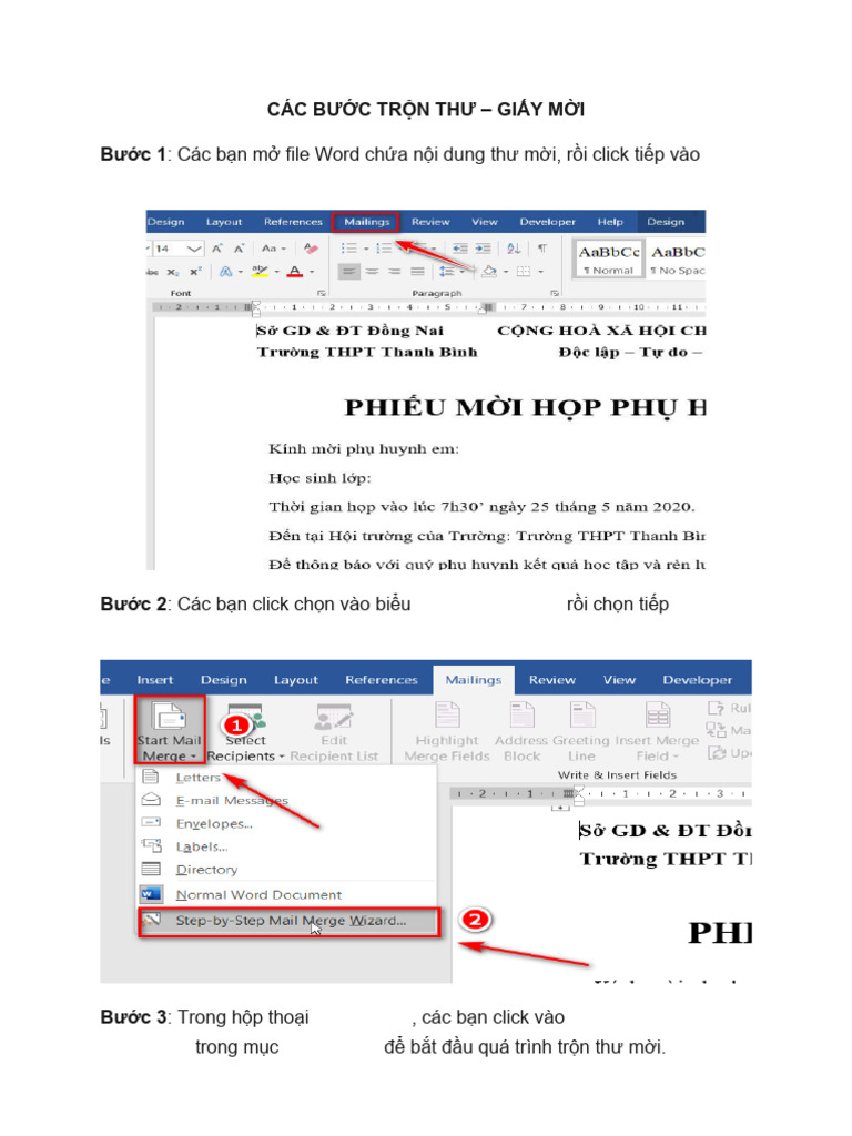 Các Bư C TR N Thư | PDF