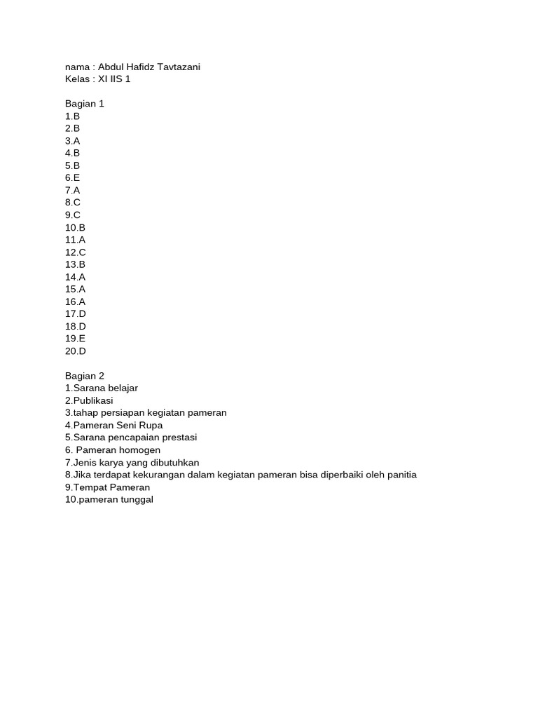 Abdul Hafidz Tavtazani (01) XI IIS 1 | PDF