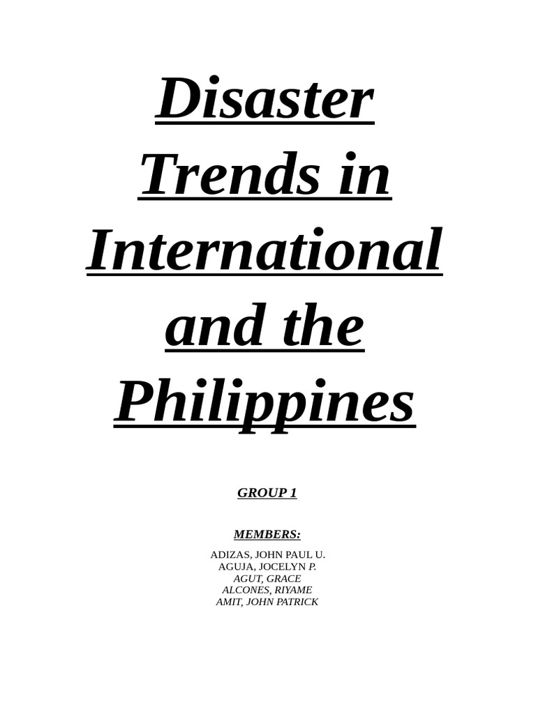 DISASTER TRENDS | PDF