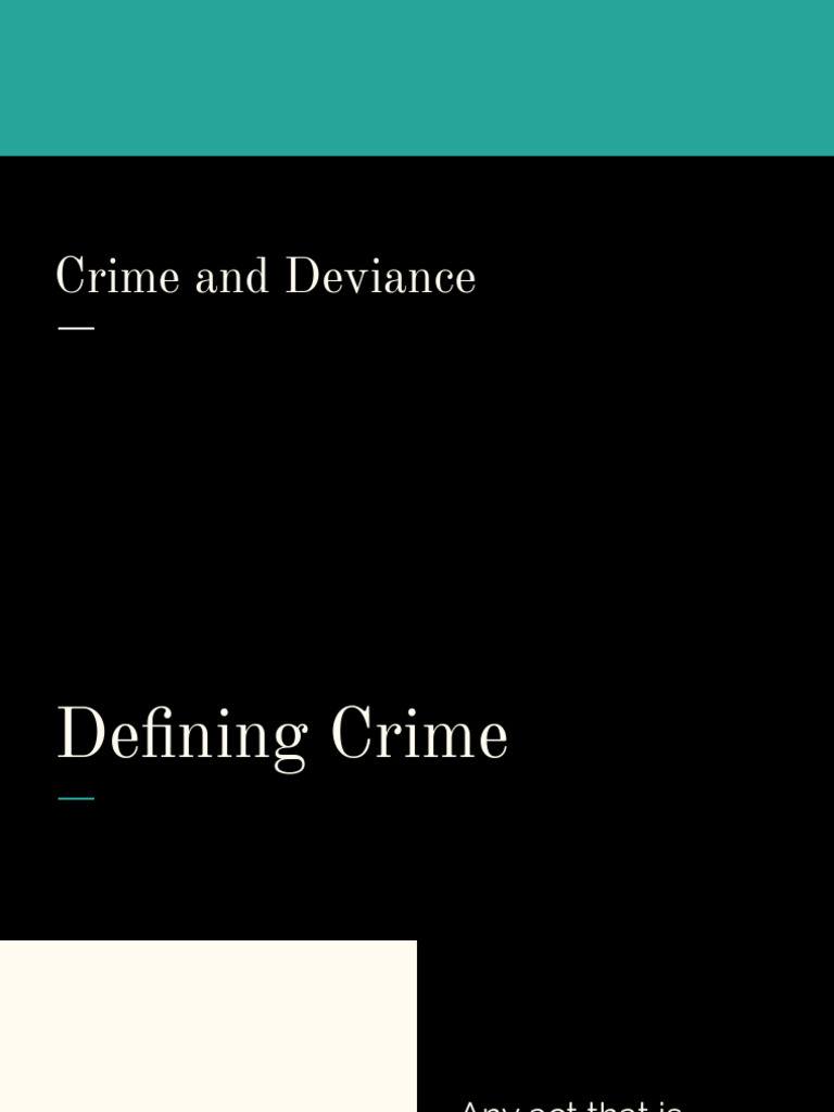 III. Crime and Deviance 1 | PDF | Crimes | Crime & Violence