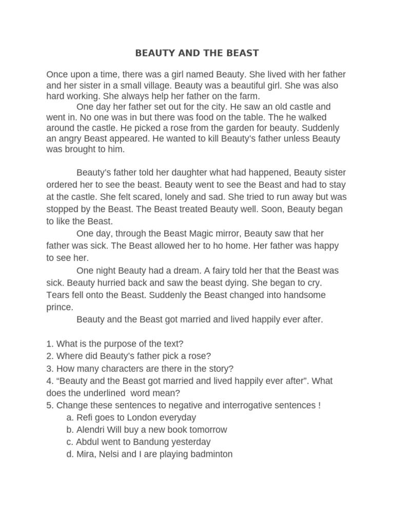 Beauty and The Beast | PDF