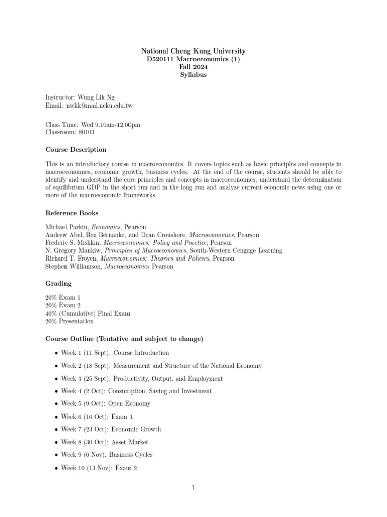 Outline Macro 202425-1 (113-1) | PDF