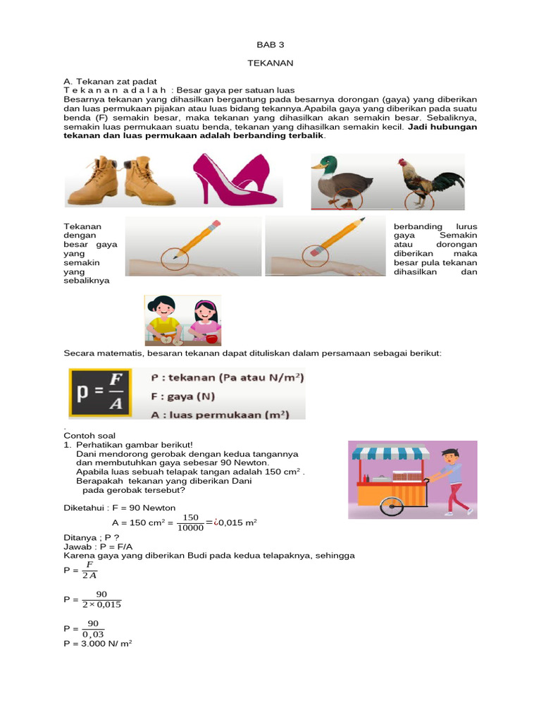 Bab 3 Tekanan | PDF