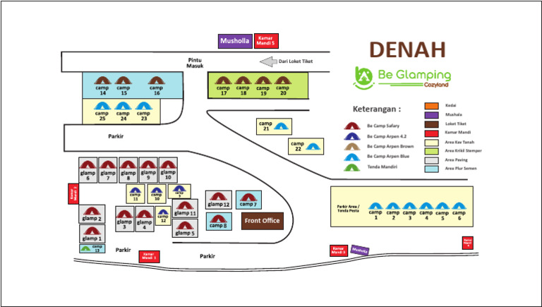 Denah Be Glamping Cozy | PDF
