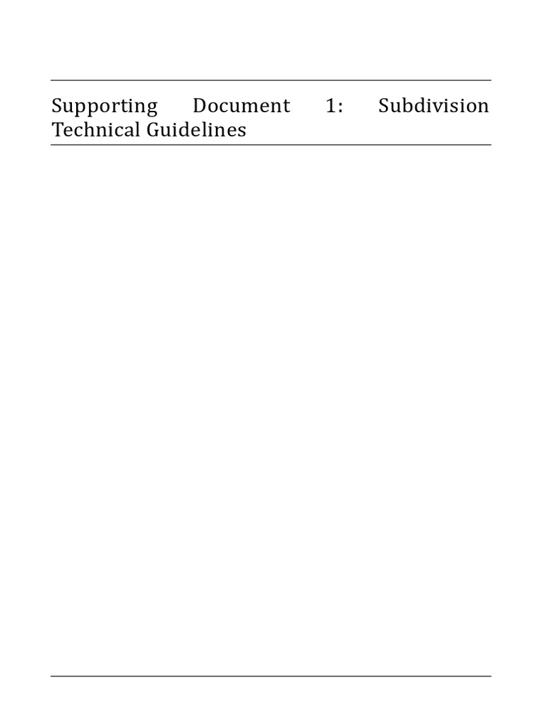 Chapter G11 Supporting Document 1 - Subdivision Technical Guidelines | PDF