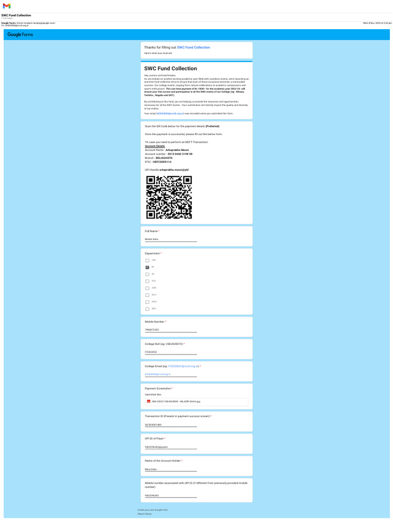 Gmail - SWC Fund Collection | PDF | Services (Economics) | Service ...