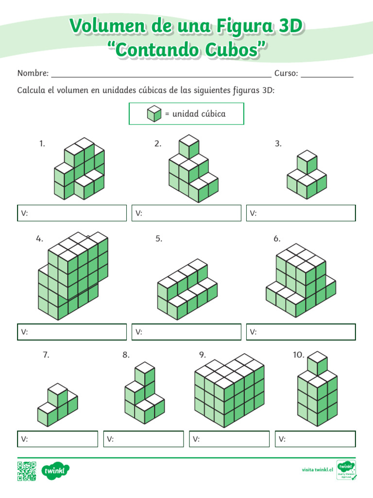 CL M 1698517772 Actividad Volumen de Una Figura 3d Contando Cubos - Ver - 3 | PDF