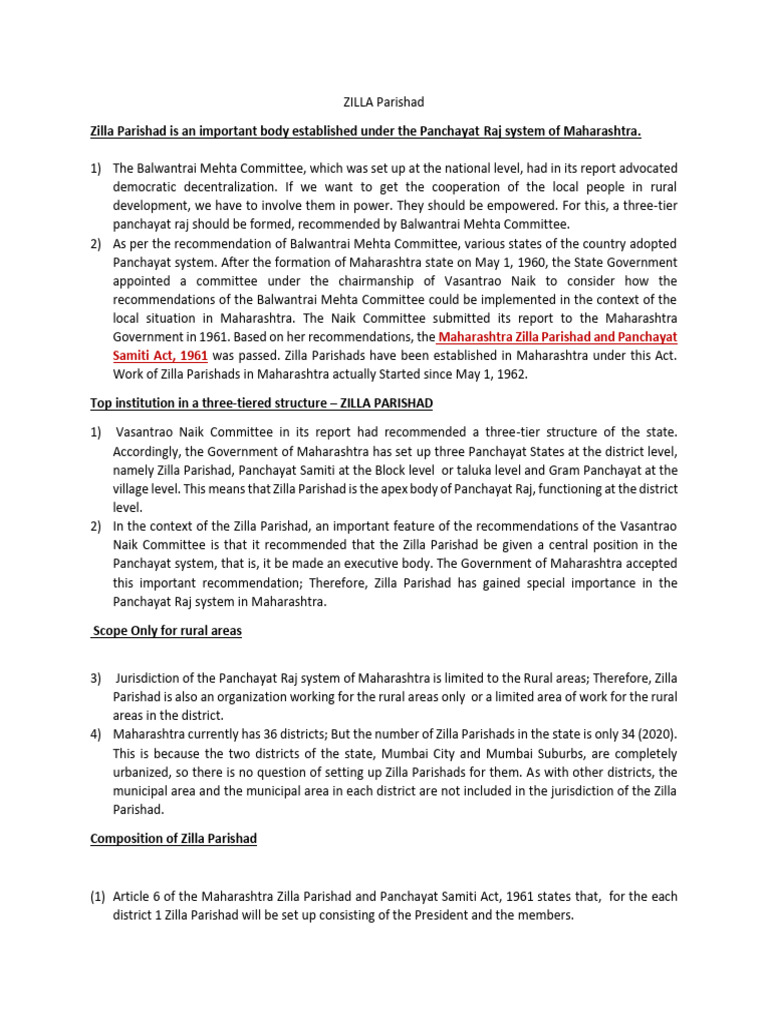 Zilla Parishad | PDF