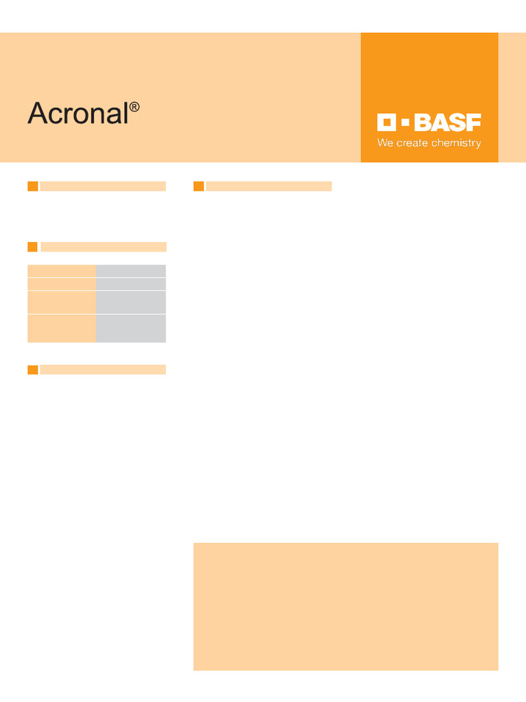 Acronal V 215 | PDF | Adhesive | Viscosity