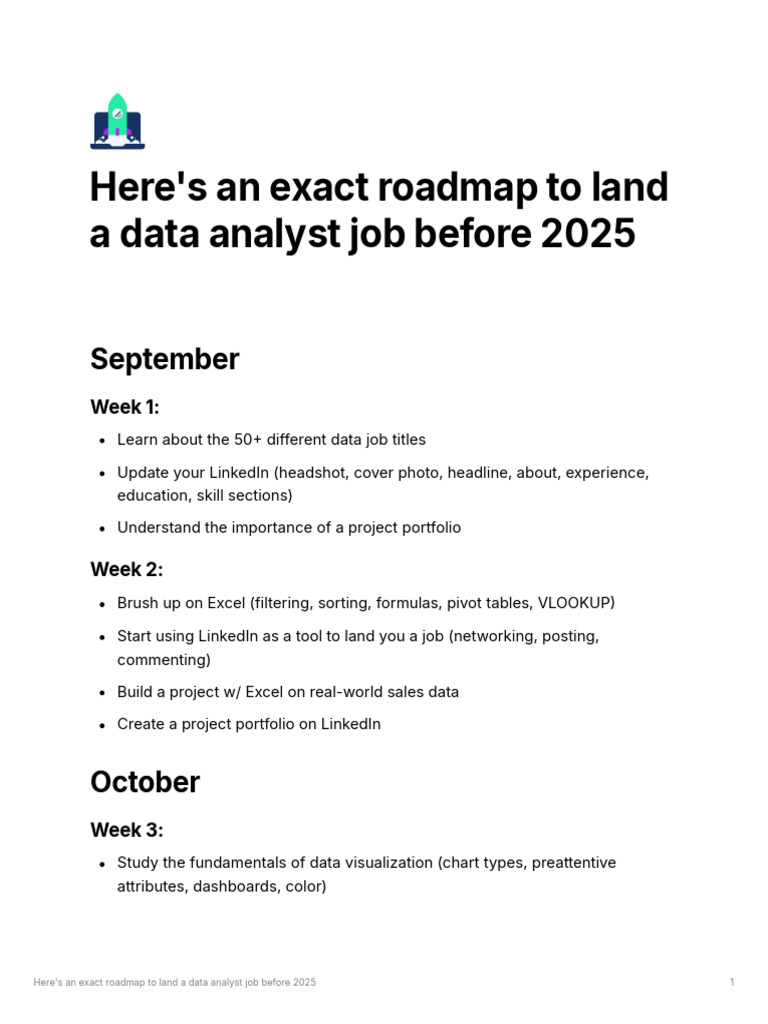 Data Analyst Roadmap.pdf | PDF