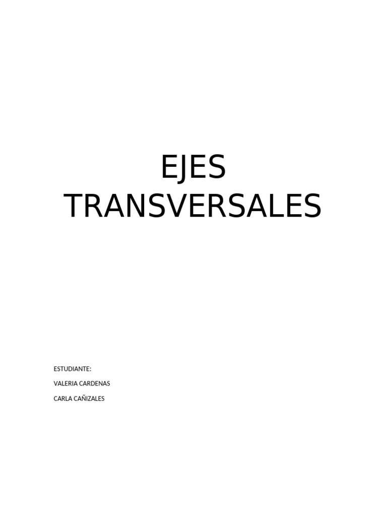 Cultura Ejes Transversales | PDF