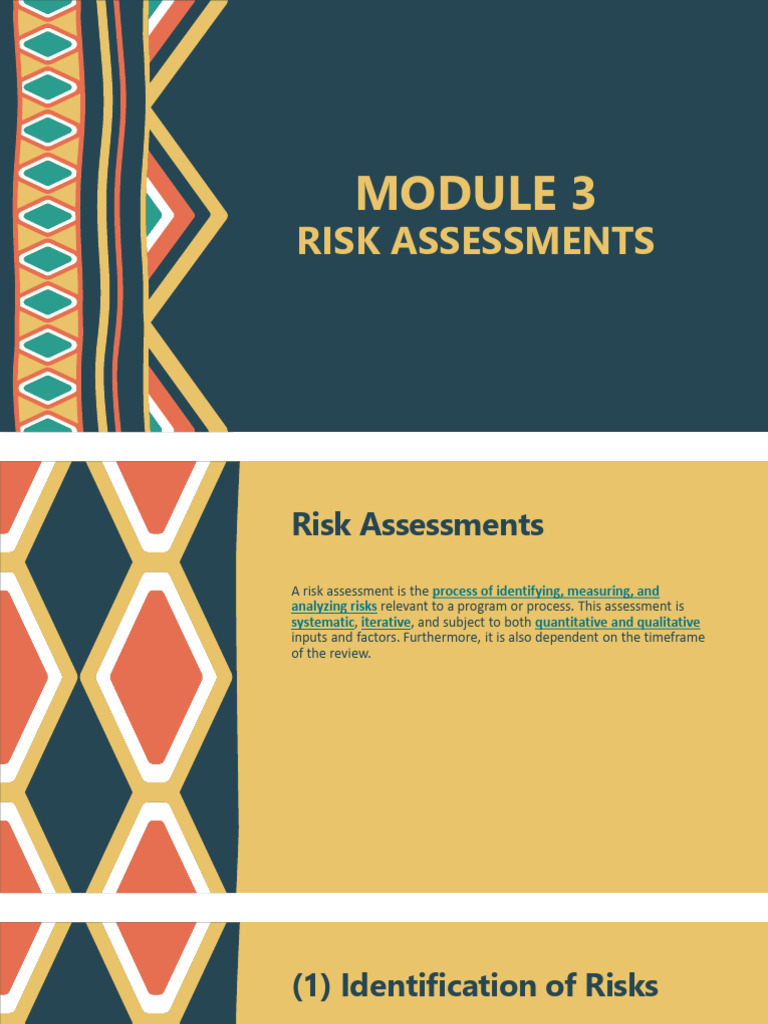 Module 3 - Risk Assessments | PDF