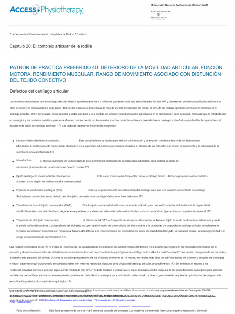 Patrón de Práctica Preferido 4D - Deterioro de La Movilidad Articular ...