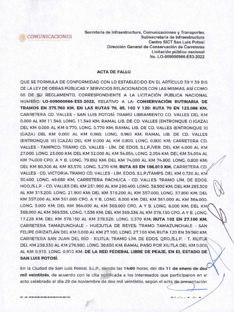 Acta de Fallo y Fallo LO-009000966-E53-2022-1 | PDF