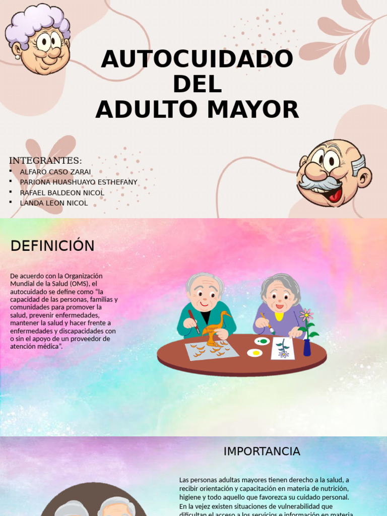 Autocuidado en el Adulto Mayor | PDF | Vejez | Relaciones personales ...