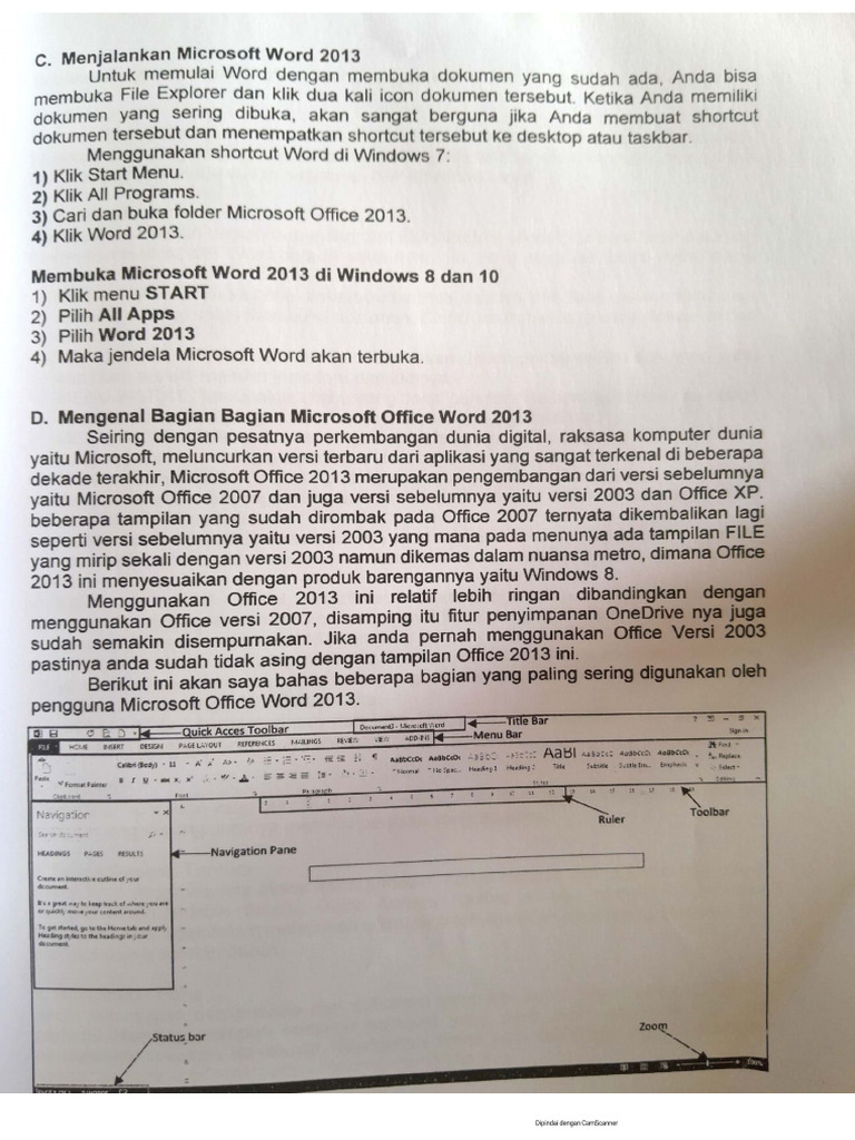 Menu Pada Ms. Word & Pengetikan 10 Jari | PDF