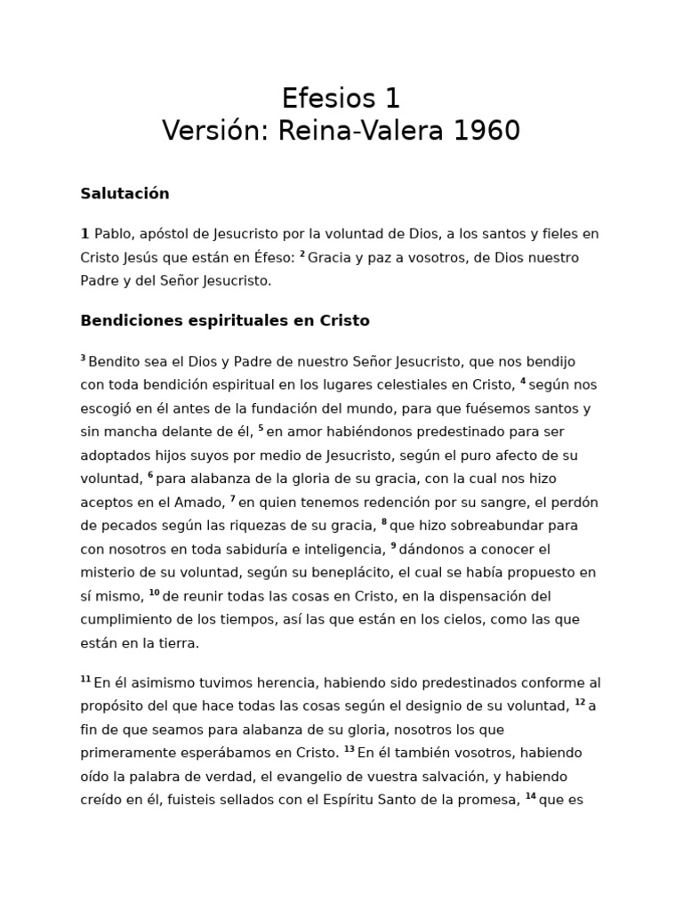 Efesios 1 | PDF
