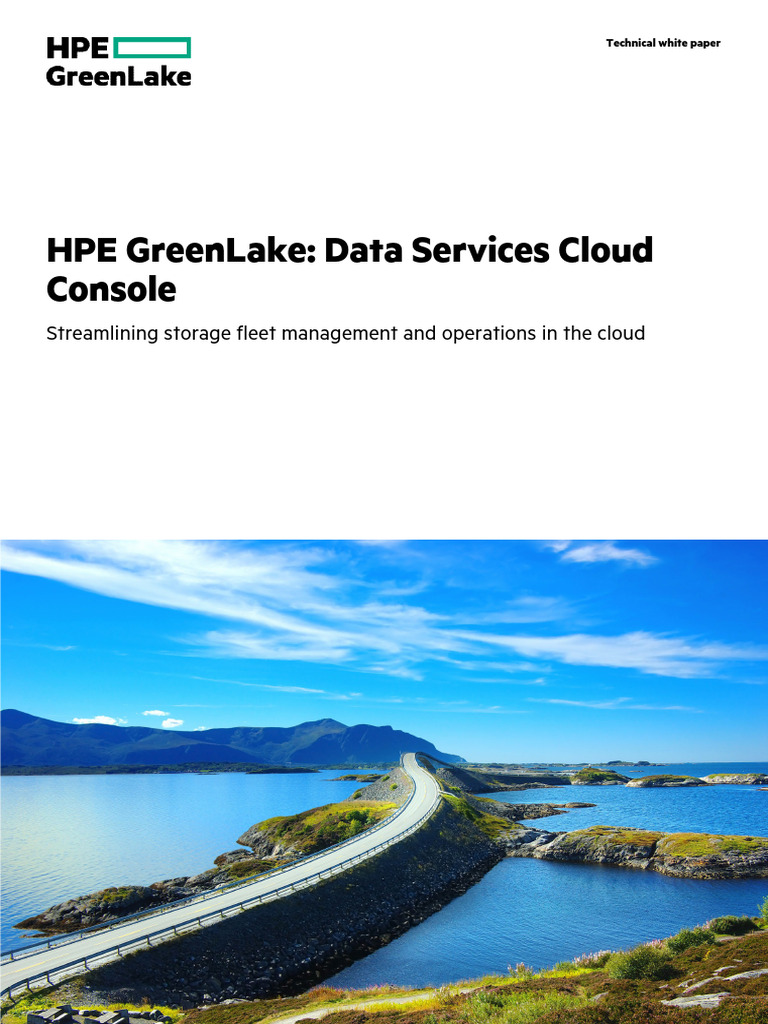 HPE GreenLake - Data Services Cloud Console-A00124553enw | PDF | Cloud Computing | Business