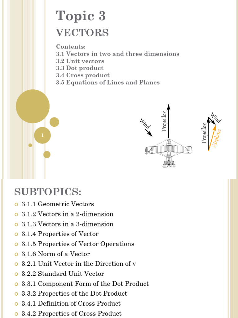 Topic 3 Vectors | PDF
