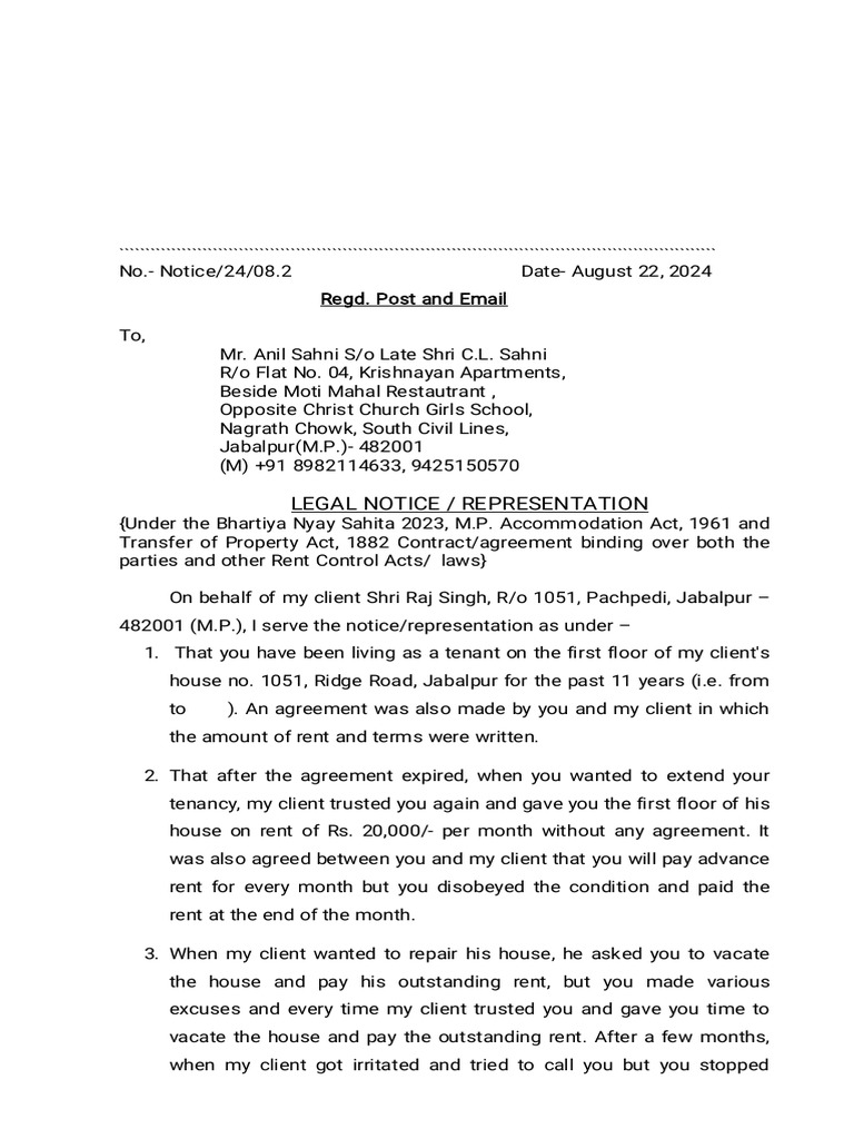 Legal Notice Saurabh | PDF