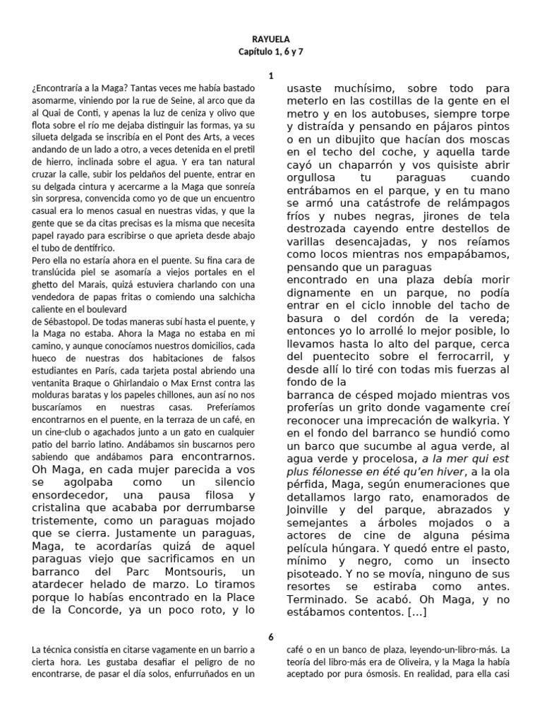 RAYUELA - Fragmentos | PDF