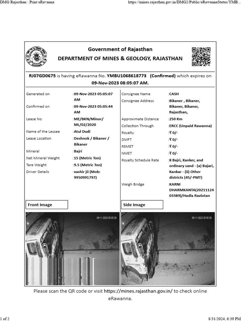 Government of Rajasthan Department of Mines & Geology, Rajasthan | PDF