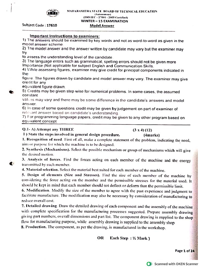 winter -15 Model Answer paper | PDF