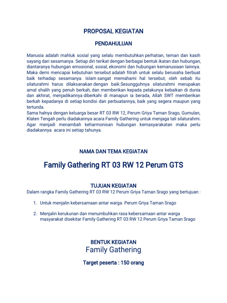 Proposal Kegiatan Piknik Oke | PDF