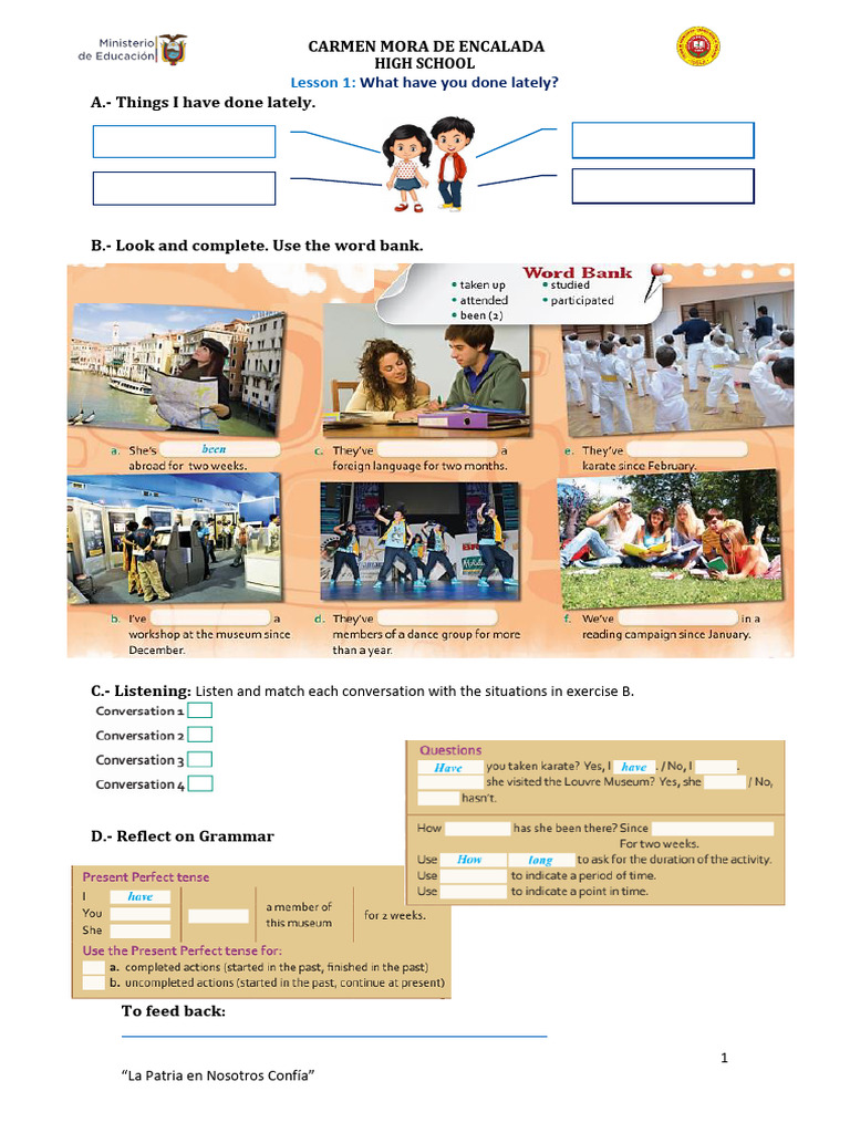 English 1ro BGU-1 | PDF