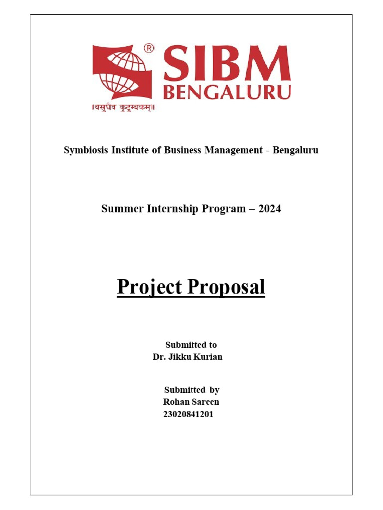 23020841201_Rohan Sareen_Project Proposal (2) | PDF