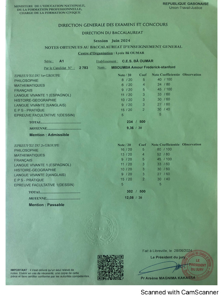 Relevé Bac | PDF