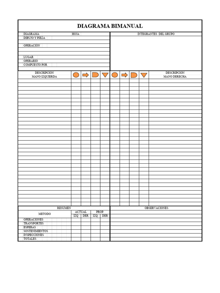 Diagrama Bimanual Formato | PDF