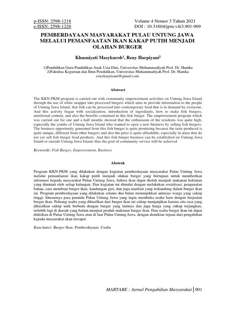 Pemberdayaan Masyarakat Pulau Untung Jaw | PDF