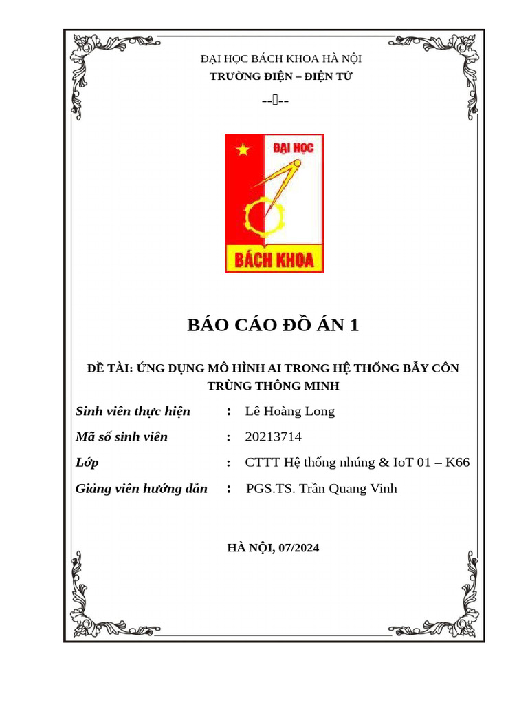 Bao Cao Do An 1 | PDF