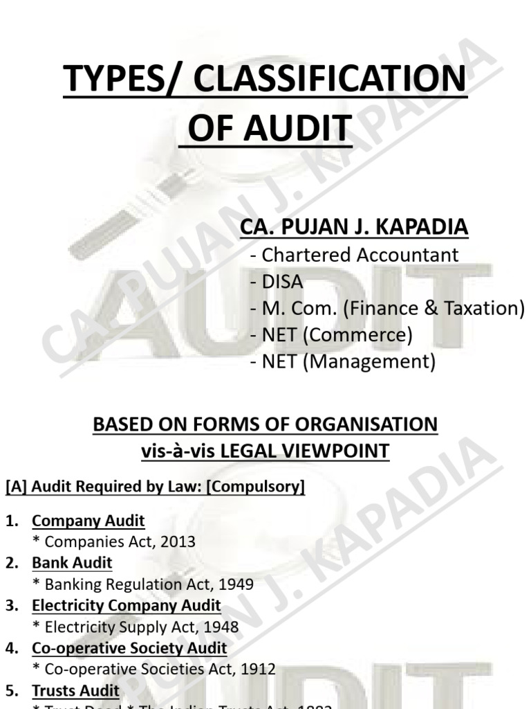 1 (C) - Types of Audit | PDF