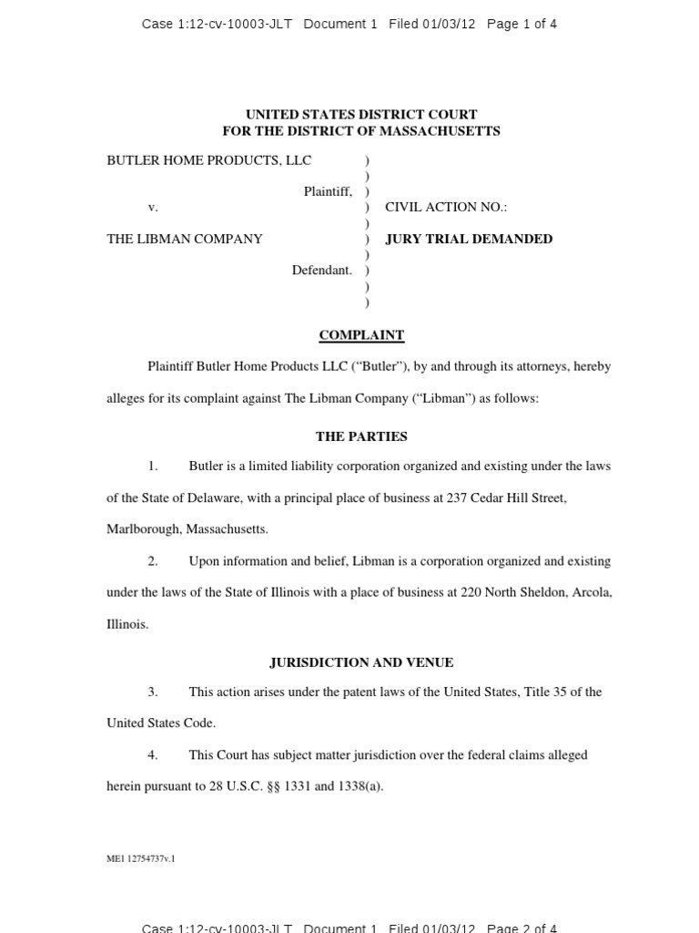 United States District Court For The District of Massachusetts | PDF ...